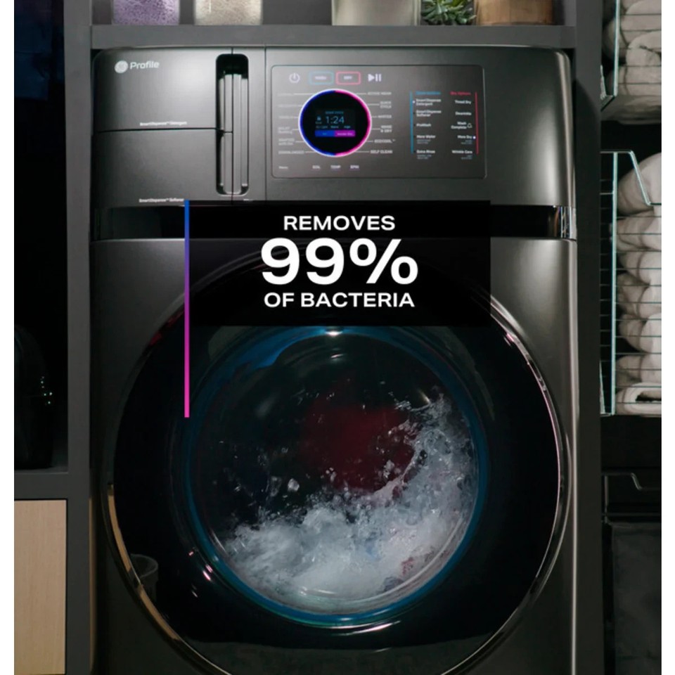 GE Profile 28" Smart Front Load 4.8 Cu. Ft. Washer/Dryer Combo ...