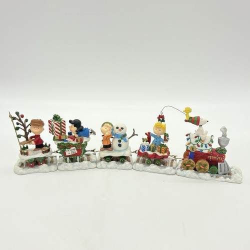 Danbury Mint Peanuts Christmas Train Charlie Brown Snoopy Linus Lucy 5 ...