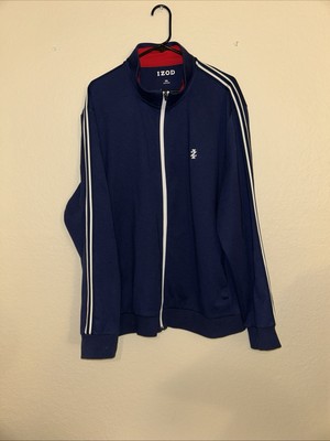 IZOD Mens Peacoat Blue Advantage Performance Sportswear Zip Track ...