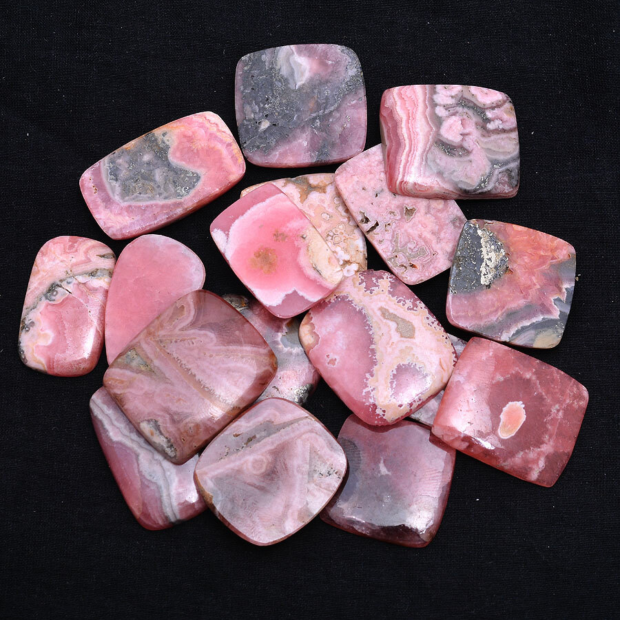 17 Pcs Natural Rhodochrosite Designer 598 Cts Untreated Cabochon Loose ...