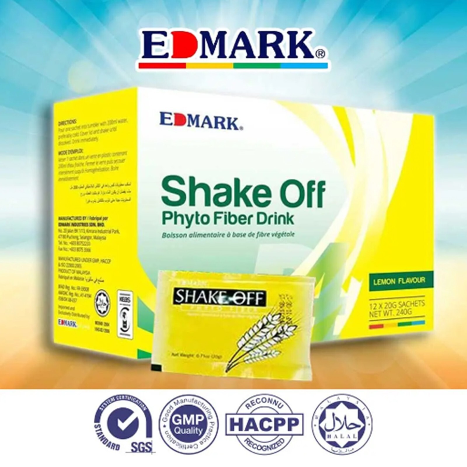 1-10 Kisten Edmark Shake Off Phyto Fiber Zitrone Antialterun Abnehmen Entgiftung | eBay.de