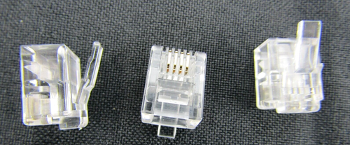 LOT OF 100-PLUG MODULAR RJ11 FLAT CABLE 4 CONTACTS 6 POSITION -301064 ...
