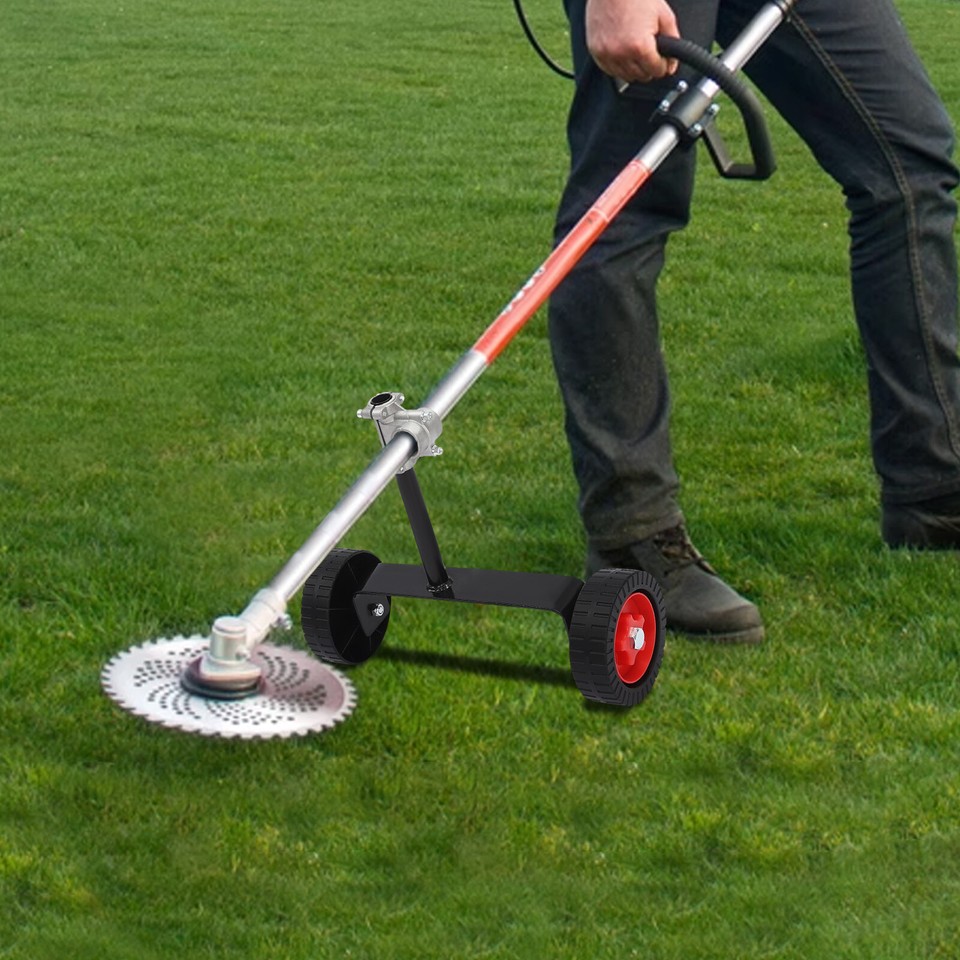 String Trimmer Attachment Support Wheel With 26mm Handle Clamp Wheel ...