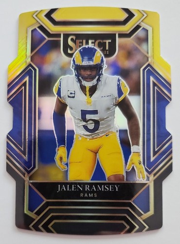 Jalen Ramsey 2021 Select Die Cut Club Level Black Gold Color Match LA ...