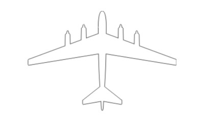 7" us military aircraft silhouette b-52 model 464-35 white bumper ...