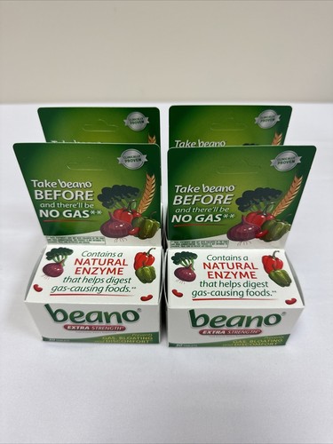 4X beano Extra Strength Gas Prevention, Food Enzyme Dietary Supplement ...
