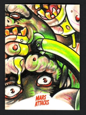 MARS ATTACKS INVASION SKETCH CARD BY LYNDAL FERGUSON A | eBay