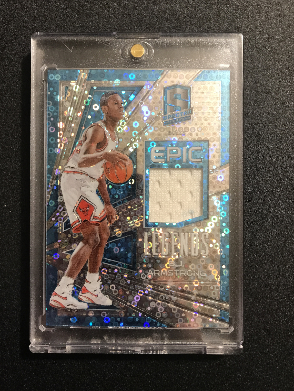 🔥2017-18 Panini Spectra Epic Legends BJ Armstrong Relics Neon Blue ...