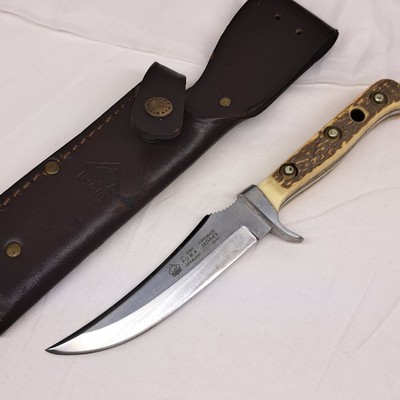 PUMA 6393 Fixed Blade Skinner Knife Leather Sheath Handmade Germany | eBay