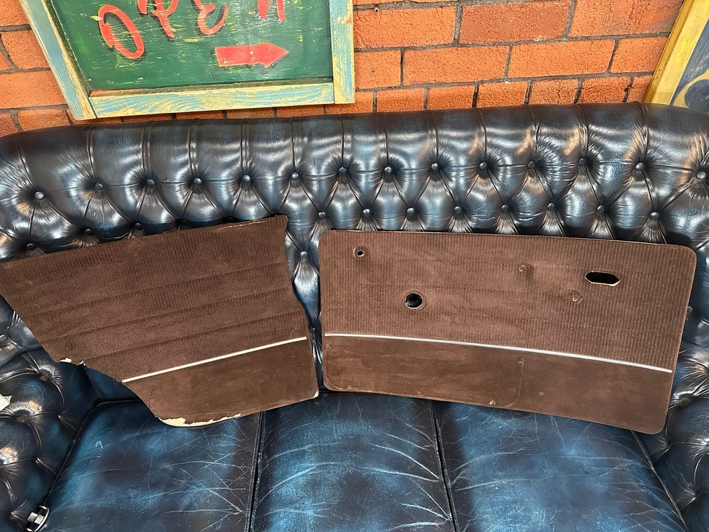 Classic Mini Interior Door Cards - Brown Card Panel Drivers Passenger ...