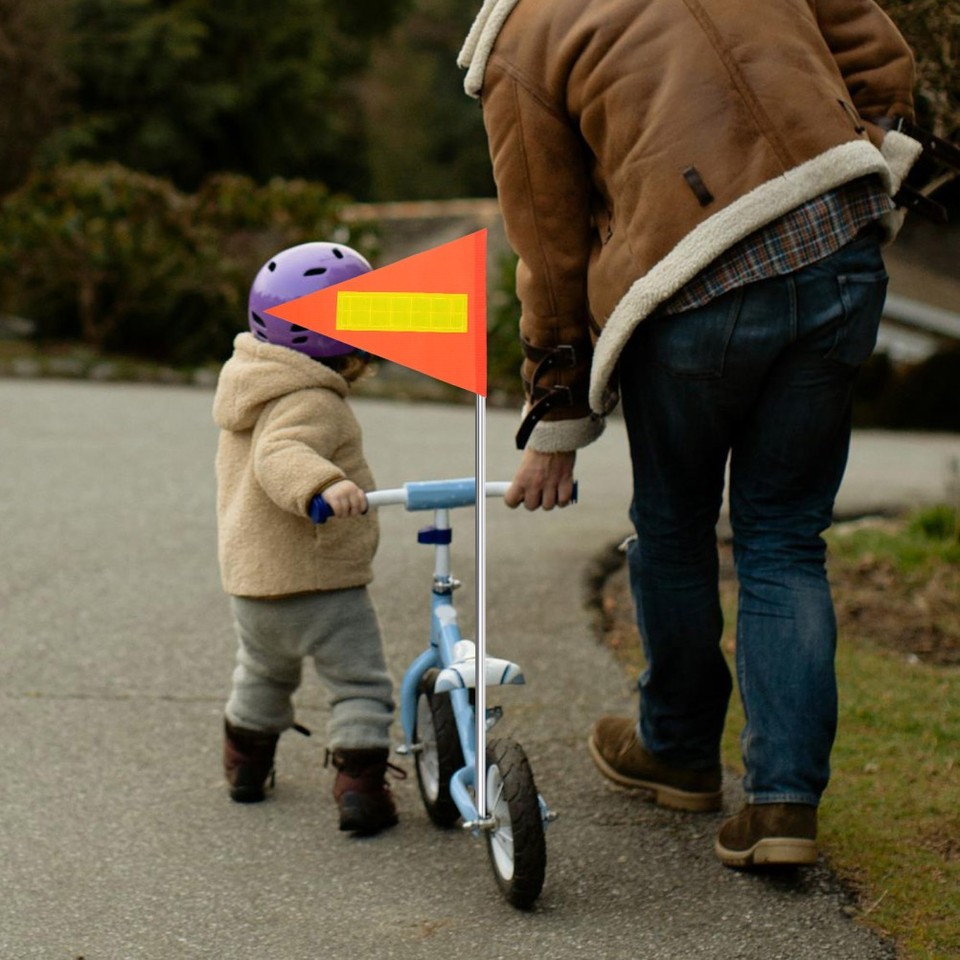 5 Pcs Bicycle Triangle Flag Bike Warning for Bicycles Safety Flags ...