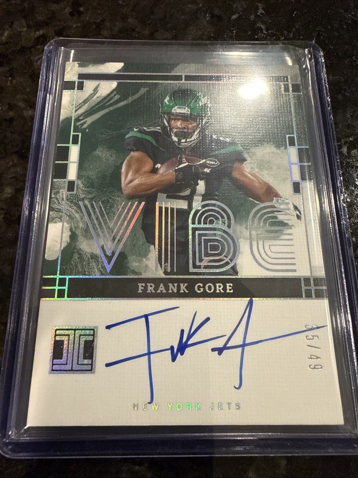 2024 Panini Impeccable - Frank Gore - Vibe Auto (On Card) /49 - #VS-FGE ...