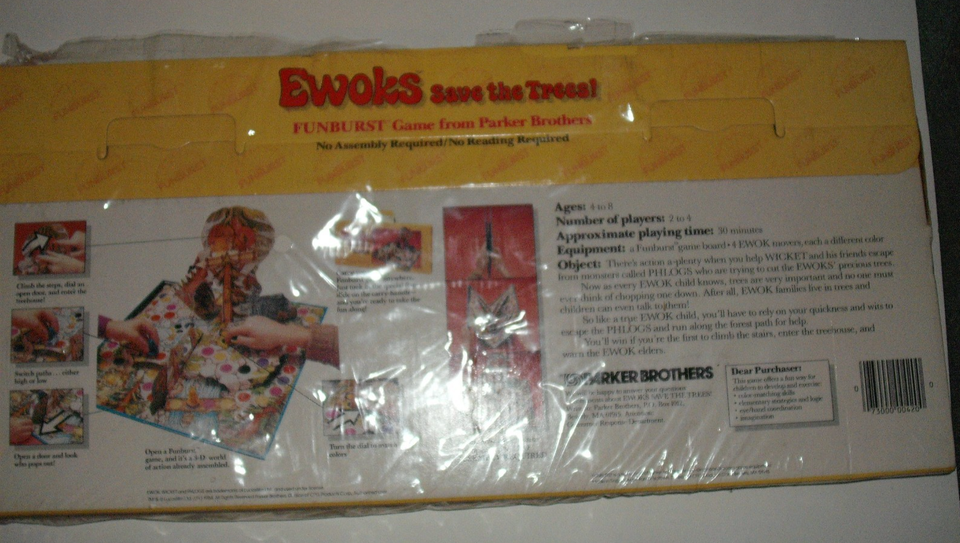 1983 Star Wars ROTJ EWOKS Save The Trees Funburst Board Game Factory ...