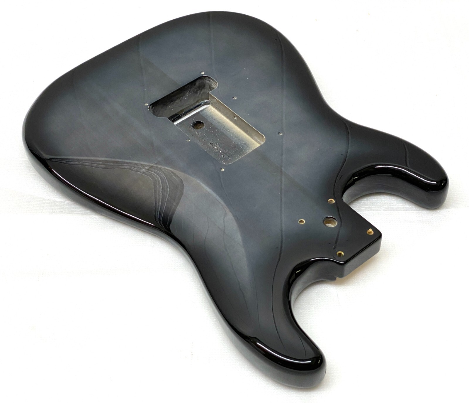 OEM ALL WOOD Fender Squier STRAT BODY Black Burst Flame Maple Top FMT ...