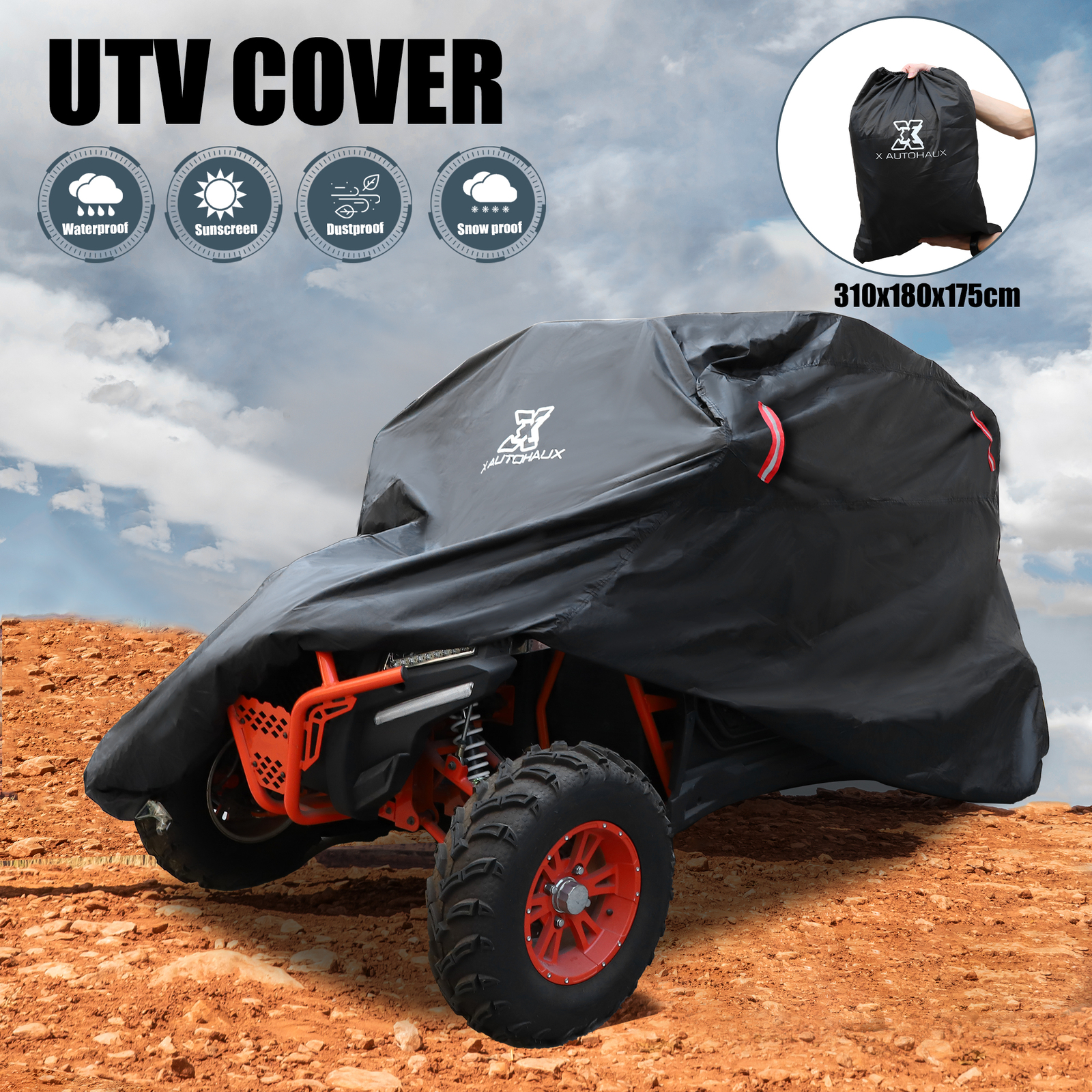 UTV Cover Rain Shade Waterproof Full Cover for Polaris RZR XP 1000 900 ...