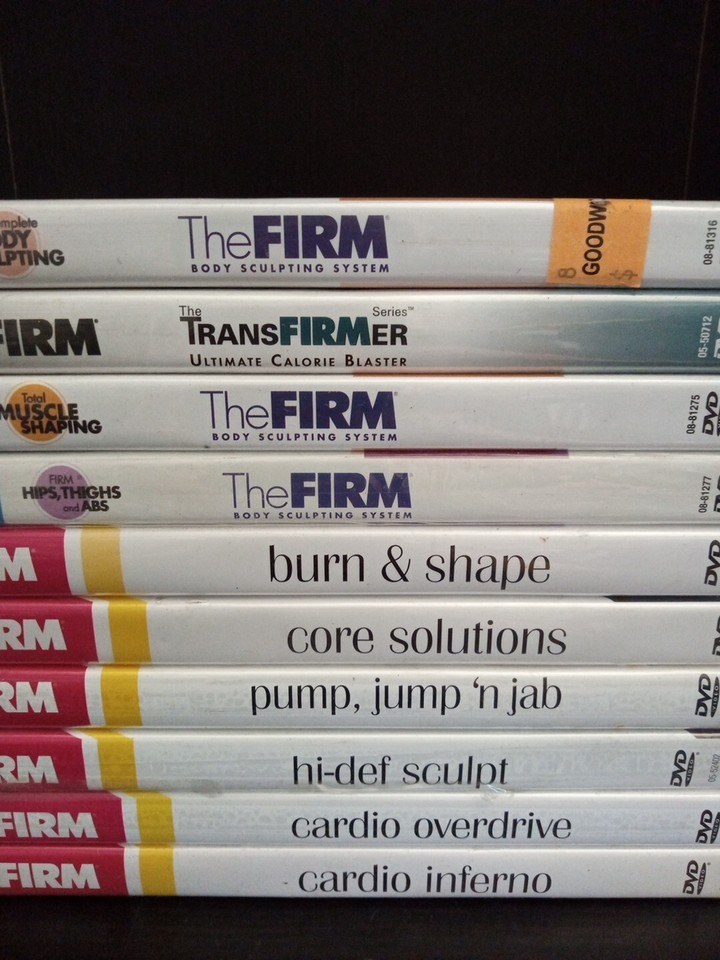 Lot of 10 The Firm Workout DVDs New Sealed Burn In Shape Core Solutions ...