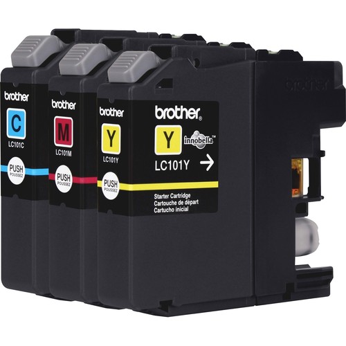 Brother® LC101 Cyan, Magenta, Yellow Ink Cartridges, Pack Of 3, LC101 ...