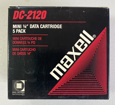 NEW MAXELL DC-2120 MINI 1/4" DATA CARTRIDGE 5 PACK IN BOX | eBay
