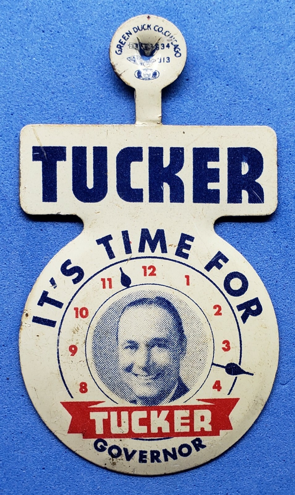 Rare Button It’s Tucker Time For Governor Clock Face INDIANA pinback | eBay