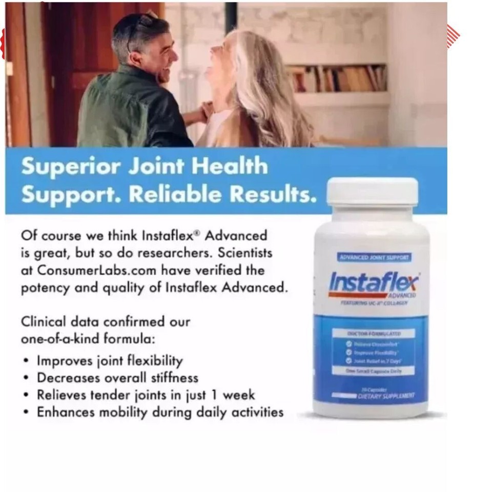 Instaflex Advanced Joint Support Doctor Formulated 30 Capsules New Exp ...