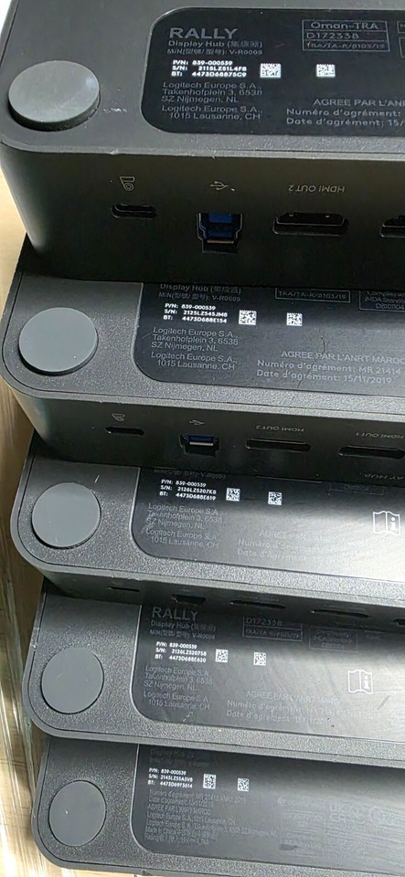 LOGITECH RALLY DISPLAY HUB V-R0009 P/N: 839-000539 w/ Compatible AC ...