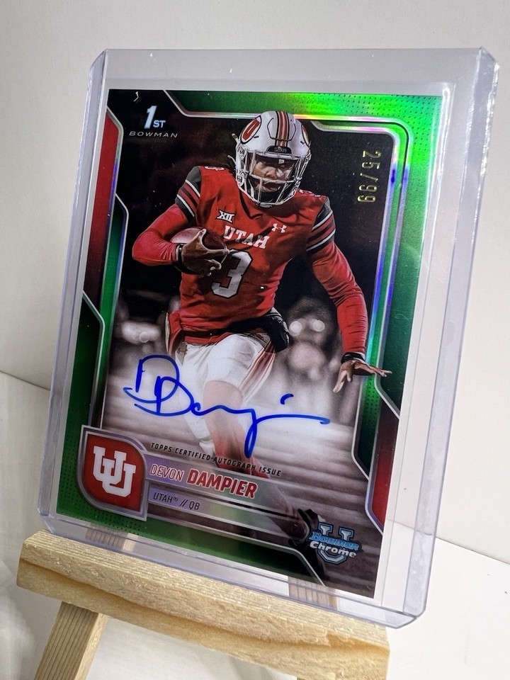 2025 Bowman U Chrome DEVON DAMPIER True Green Auto /99 UTAH | eBay