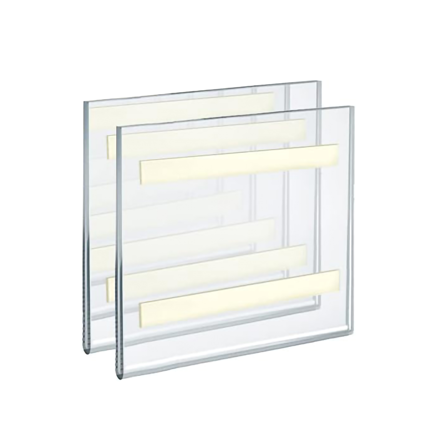 2PK Clear Acrylic Wall Frames 5.5" W x 5.5" H Adhesive Mount Frameless ...