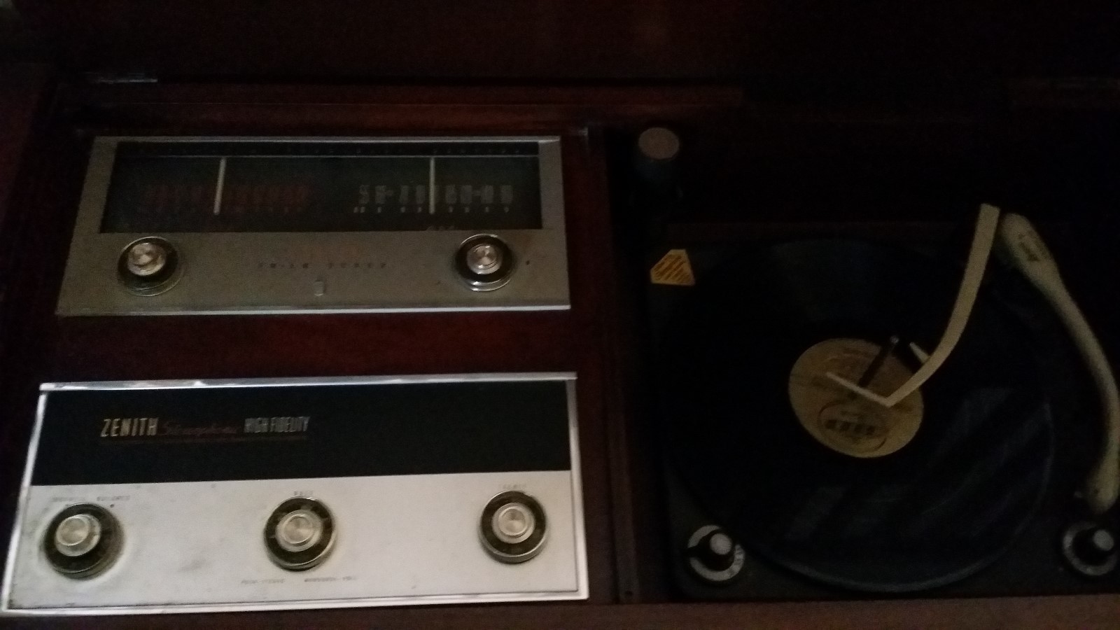 VINTAGE MID CENTURY ZENITH CONSOLE STEREO RECORD PLAYER RADIO | eBay