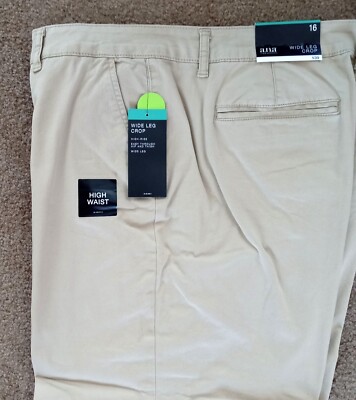 NEW! LADIES A.N.A. WIDE LEG CROP SLAX | eBay