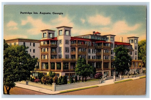 Augusta Georgia GA Postcard Partridge Inn Building Exterior c1940s ...