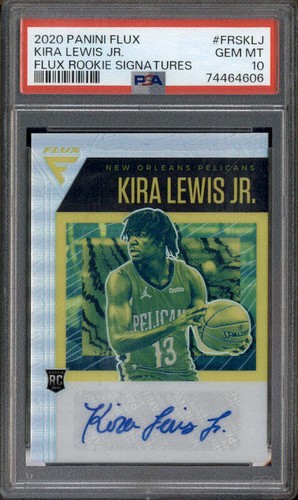 2020 Panini Flux Rookie Signatures Kira Lewis Jr Autograph RC Auto PSA ...