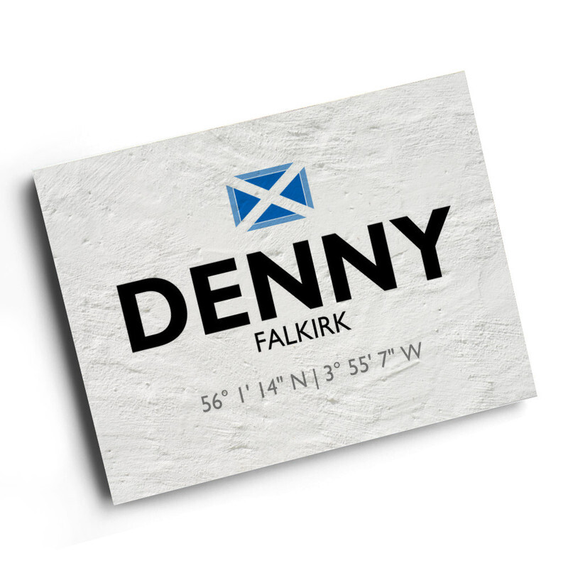 A4 PRINT - Denny, Falkirk, Scotland - Lat/Long NS8082 | eBay UK