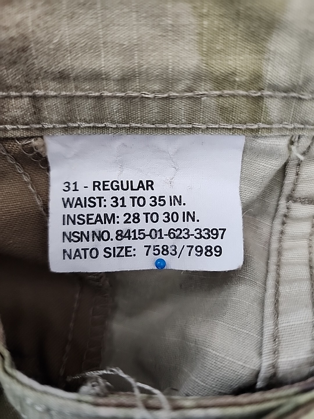 US Army Combat Uniform Trouser Female 8415-01-623-3397 Sz 31 Regular | eBay