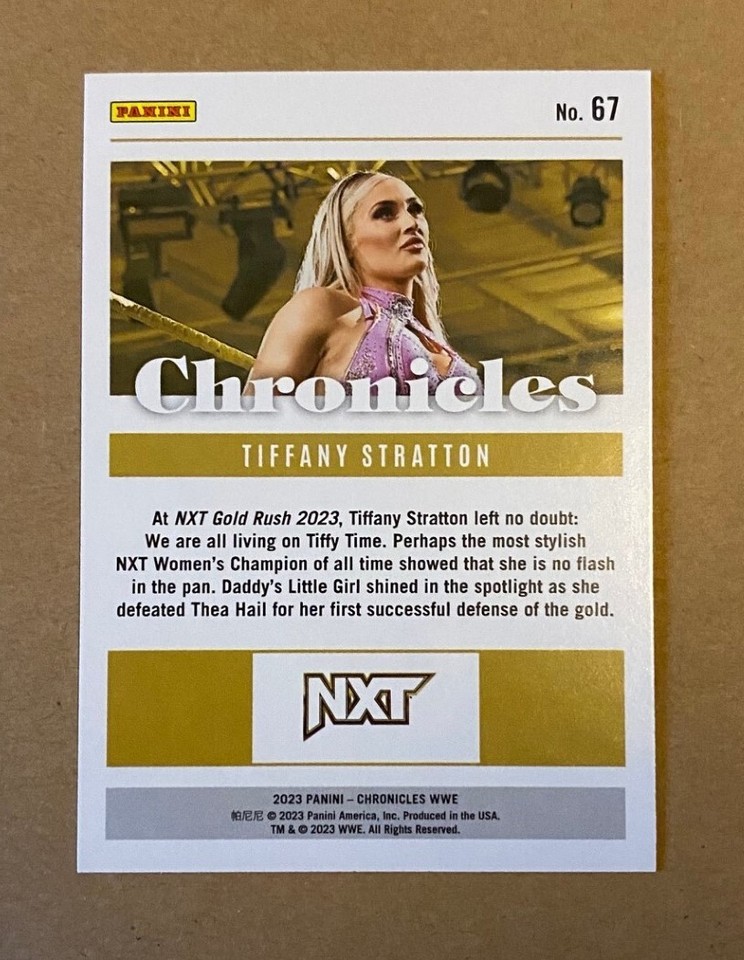 Tiffany Stratton 2023 Panini WWE CHRONICLES Base Card #67 | eBay