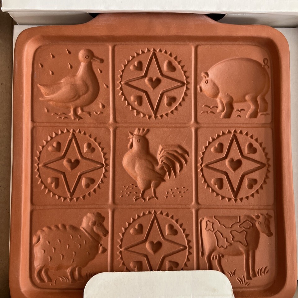 Fox Run Shortbread Cookie Hand Crafted Terra Cotta Mold Chocolate ...
