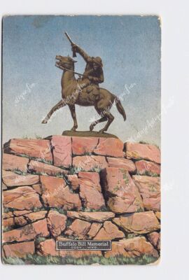 PPC Postcard WY Wyoming Cody Buffalo Bill Memorial Burlington Route ...