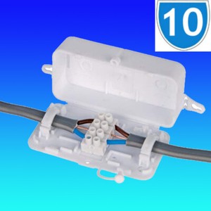 10x In Line Connector Mains 240V Junction Joiner Box 4 Pole Terminal ...