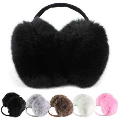Thick Fluffy Earflaps Warm Cozy Plush Ear Warmer Winter Ear Muffs For ...
