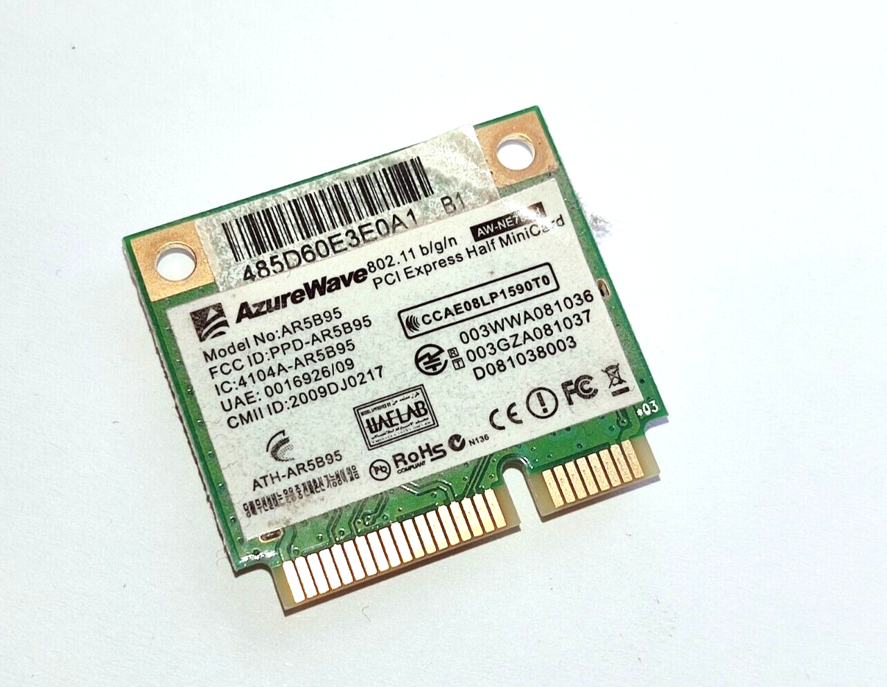 WiFi Mini PCIe AzureWave AW-NE785H AR5B95 Atheros Card for ASUS K52J ...