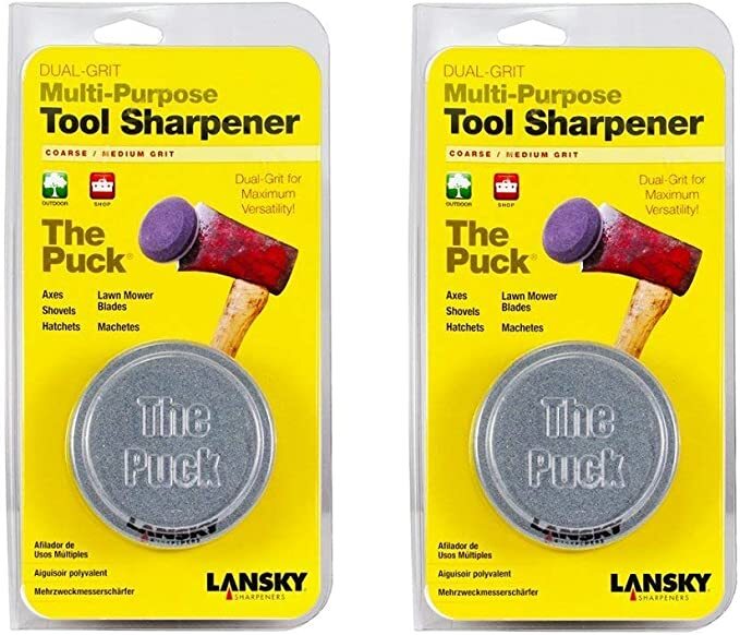 2PACK Lansky Puck Dual Grit Tool Sharpener Coarse Multi Purpose Knives ...
