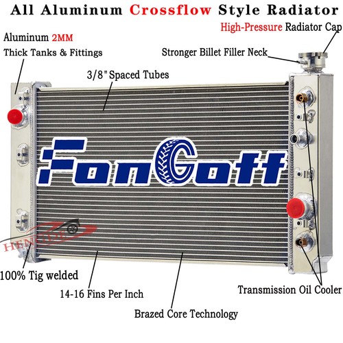 3 Row Radiator For 88-94 1991 Chevy S10 Blazer GMC S15 Jimmy Oldsmobile ...