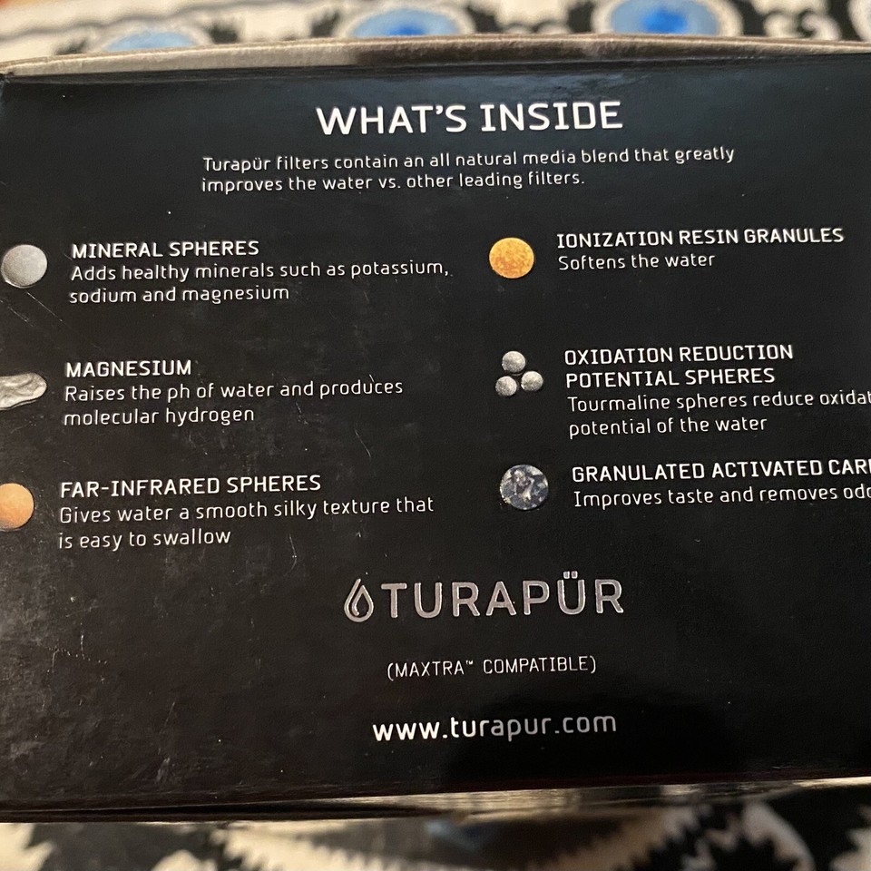 Turapur Hydrogen Water Filter Pack Pitcher Replacement Filters NIB Set ...