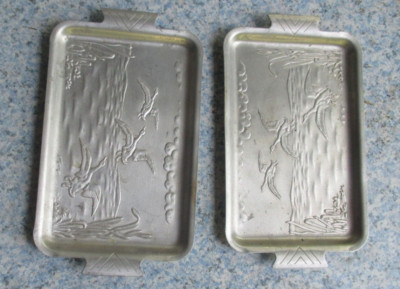 Vintage Serving Trays 1960s Snack Trays Lot Of 2 7.25" long | eBay