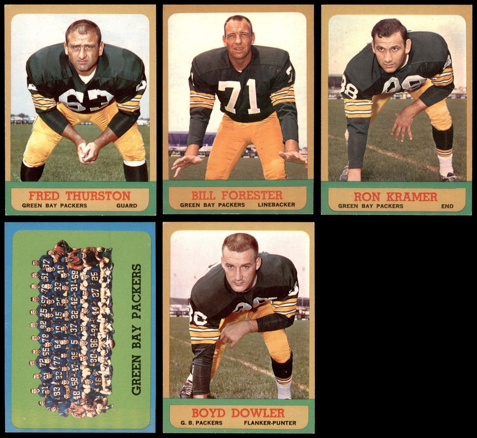 1963 Topps Green Bay Packers Team Set 7 - NM | eBay