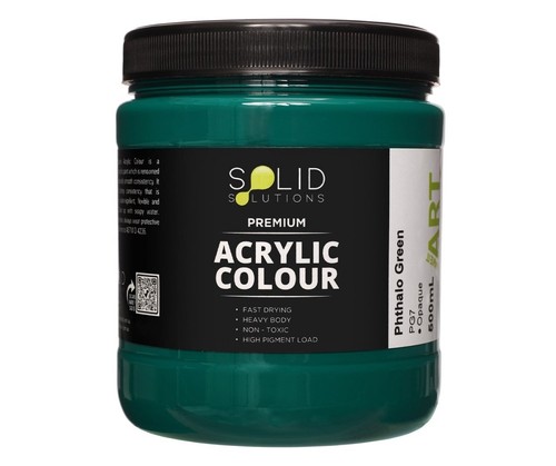 Solid Solutions Acrylic Paint | Phthalo Green - 500ml | eBay Australia