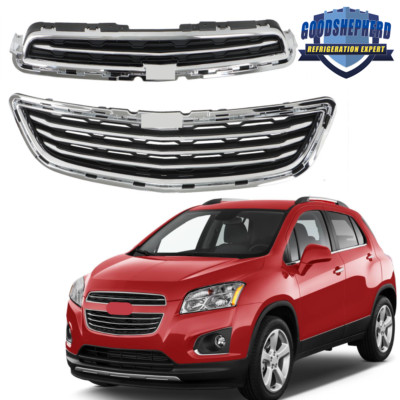 Grill Front Upper Lower Grille Black W/Chrome Trim For Chevrolet Trax ...