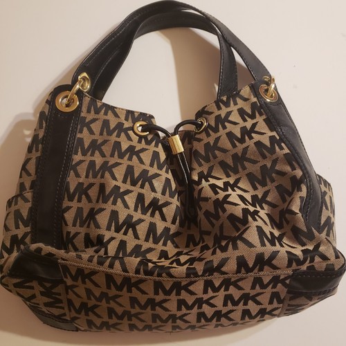 Michael Kors Signature Logo Pattern Shoulder Handbag … - Gem