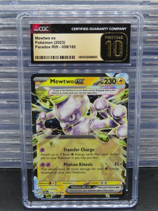 2023 Pokemon PAR EN Mewtwo EX #058/182 CGC 10 Pristine | eBay
