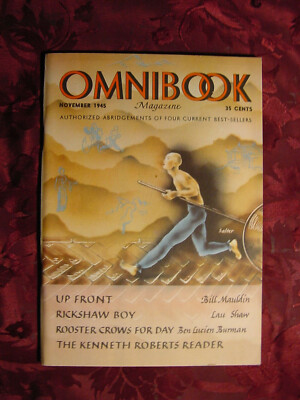 OMNIBOOK November 1945 Lau Shaw Bill Mauldin Kenneth Roberts Ben Lucien ...