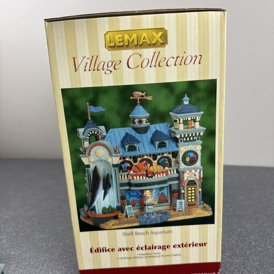 LEMAX SHELL BEACH AQUARIUM -Holiday Village -lighted - Retired Piece ...